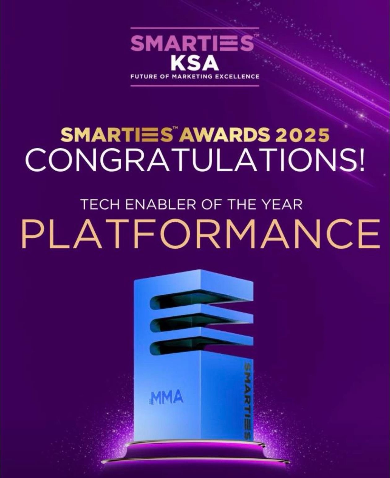 Platformance Named “Tech Enabler of the Year” at SMARTIES MMA KSA ...